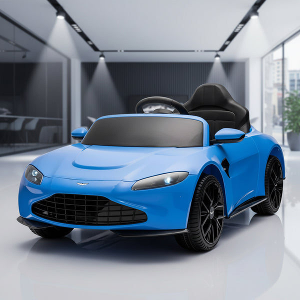 Aston Martin Vantage 12V Kids Ride On Car - Blue – Kiddies Motors