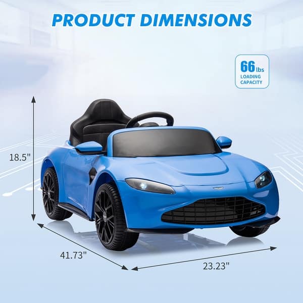 Aston Martin Vantage 12V Kids Ride On Car - Blue – Kiddies Motors