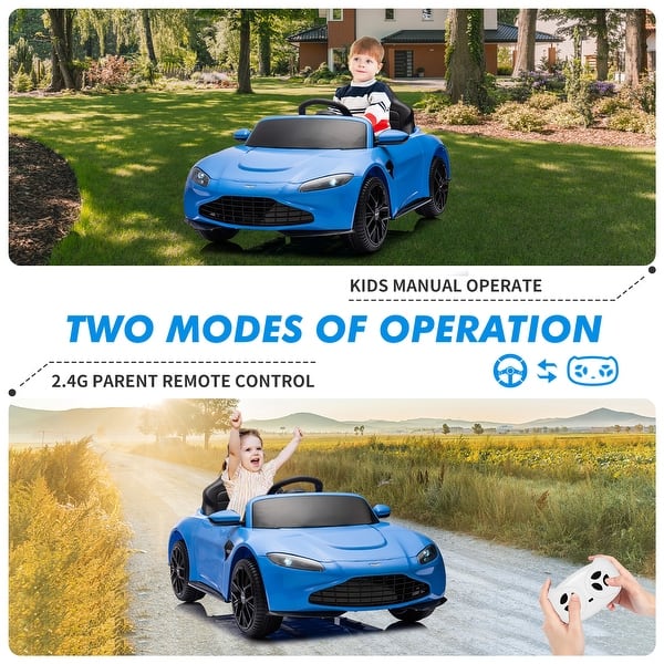 Aston Martin Vantage 12V Kids Ride On Car - Blue – Kiddies Motors