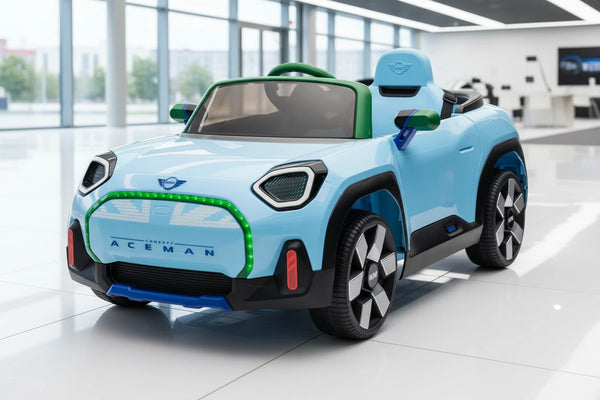Mini Cooper Aceman 12v Kids Ride on Car With Remote - Blue – Kiddies Motors