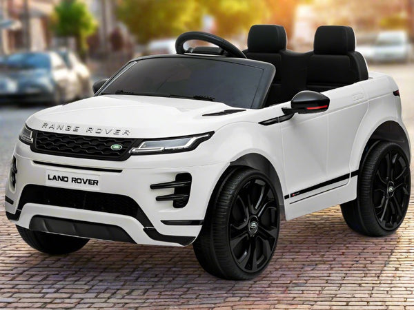 LICENSED RANGE ROVER EVOQUE KIDS 12V RIDE ON CAR WITH MP4 SCREEN - WHI ...